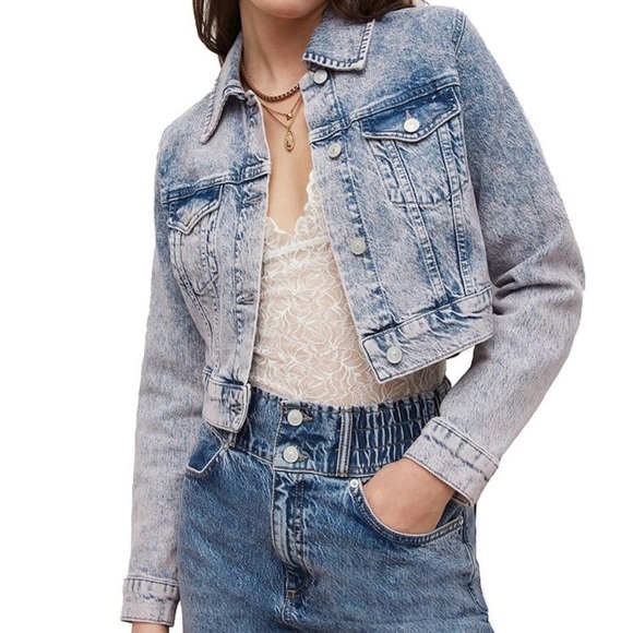 All Saints | Jackets & Coats | All Saints Jinx Cropped Denim Jacket ...